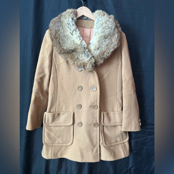 Jackets & Coats | Vtg 6s 70s Wool Fur Collar Penny Lane Coat Jacket ...